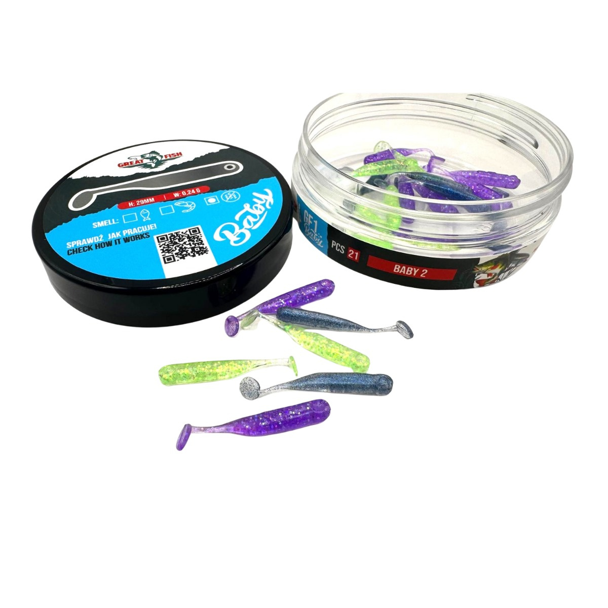 Great Fish GF1 Shrimp Scent 29mm 0,24g BABY 2 21 szt. SHRIMP SCENT ...