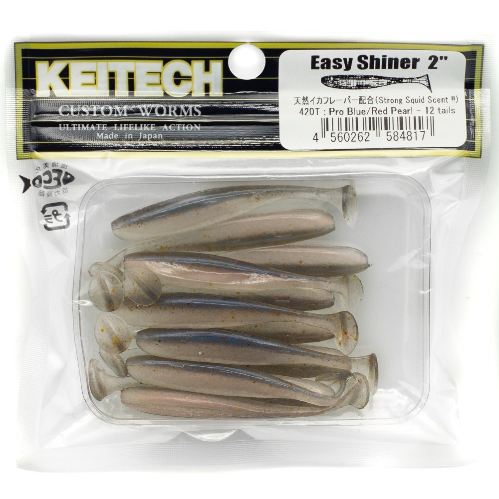 Keitech Easy Shiner 2'' 5cm 1g 420T PRO BLUE/RED PEARL 12szt - op 420T Pro Blue/Red Pearl ...