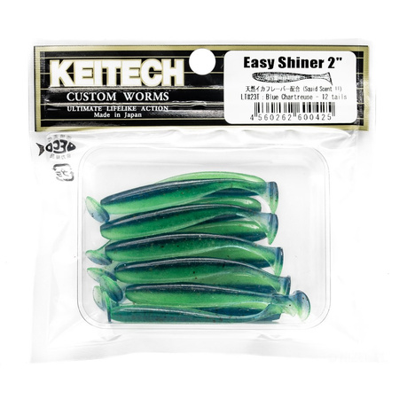 Keitech Easy Shiner 2'' 5cm 1g LT#23T BLUE CHARTREUSE 12szt - op. LT#23T BLUE CHARTREUSE ...